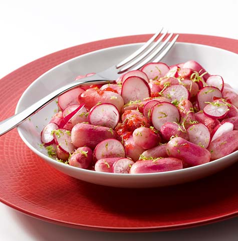 Radis à la Plancha mi-cuit, mi-cru - Priméale