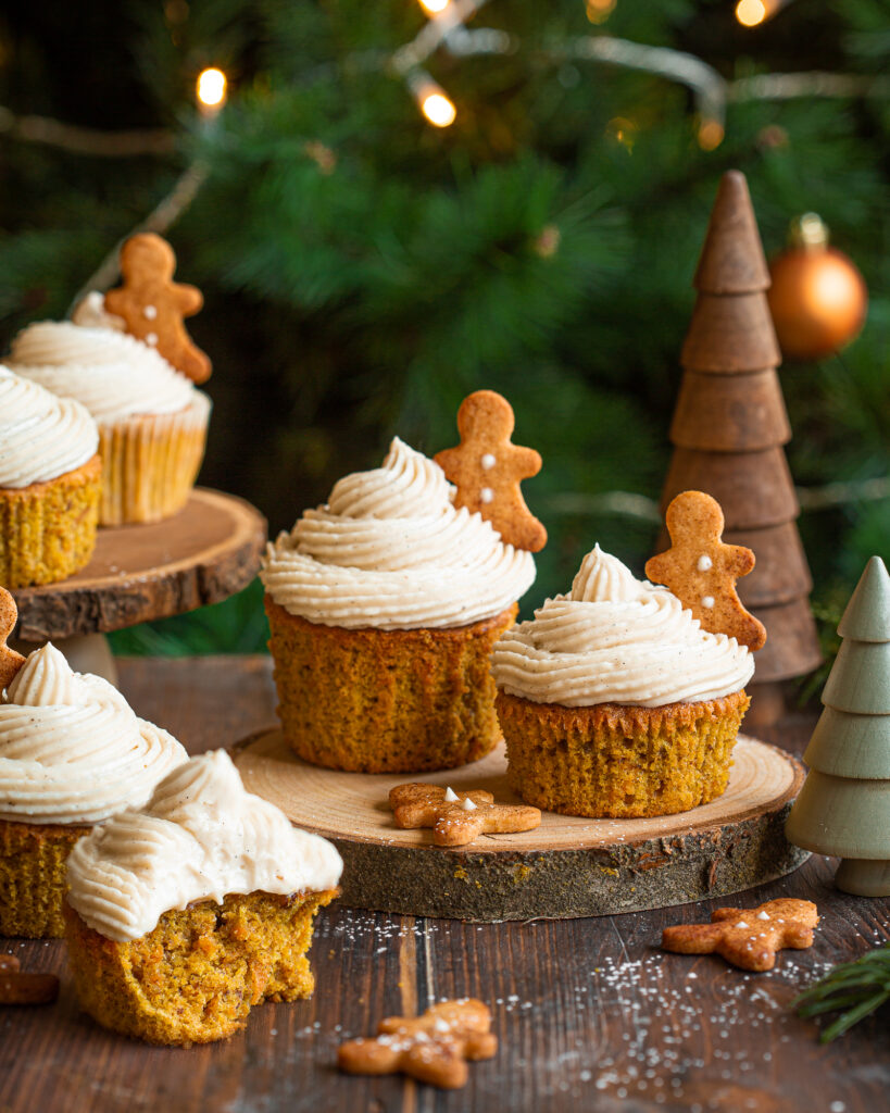 CUPCAKES À LA PATATE DOUCE ET ÉPICES DE NOËL - Priméale